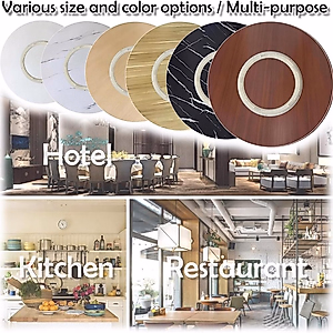 EMENAR Dining Table Rotating Tray Wooden Lazy Susan Tabletop Organizer Large Round Rotating Plate 20in 24in 27in 30in 36in 40in (Color : Marble white, Size : 100cm/40")