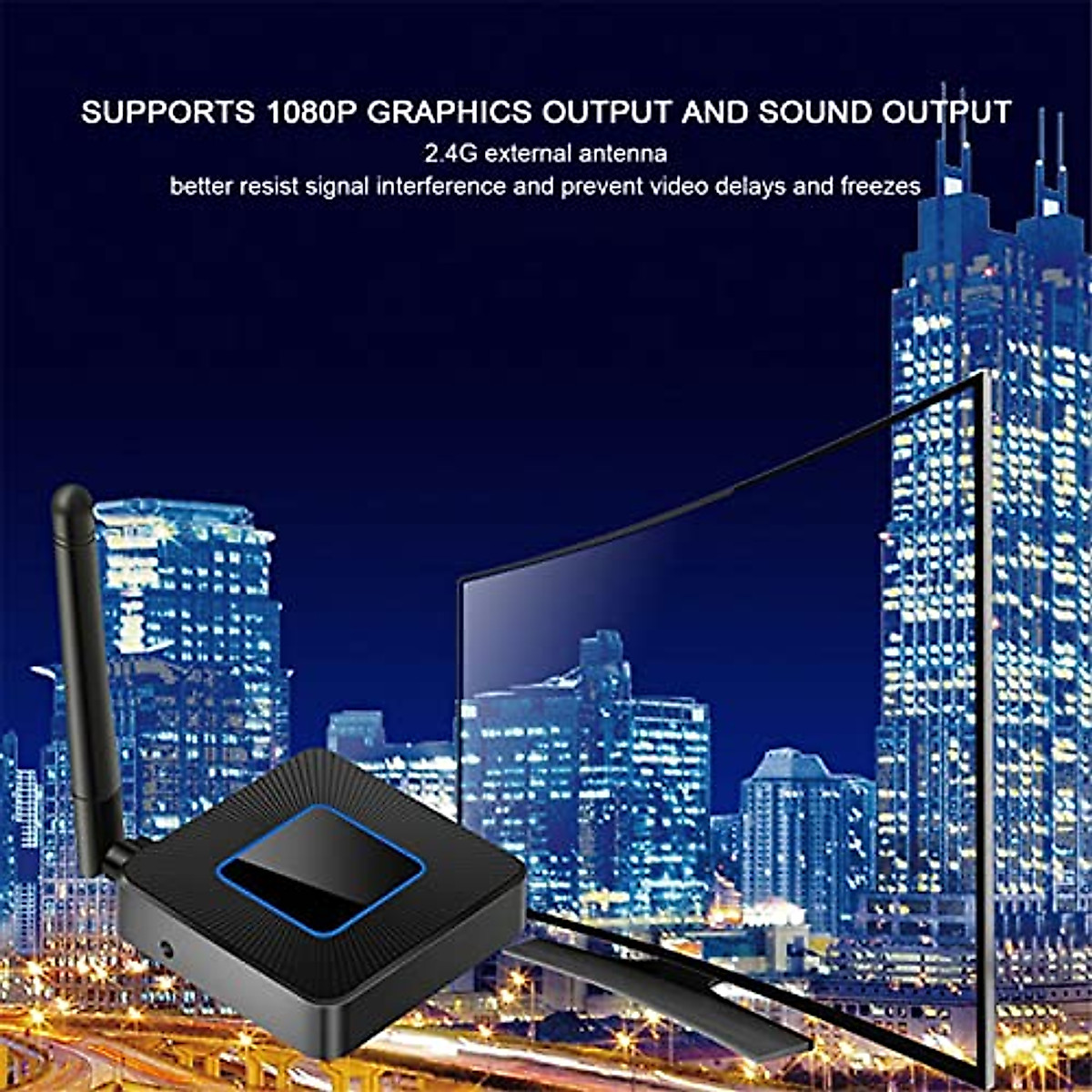 Zunate Wireless HDMI Transmitter Receiver, Wireless WiFi Display Receiver for AirPlay Mirroring OS Systems Miracast Windows Android