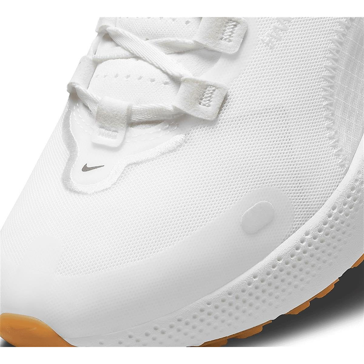 Nike Womens React Escape RN Running Shoes, White/Black-Light Bone-Wheat, 8 M US