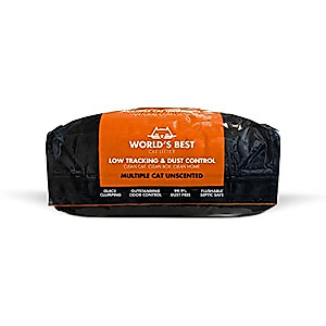 WORLD'S BEST CAT LITTER Low Tracking & Dust Control Multiple Cat Unscented 32-Pounds