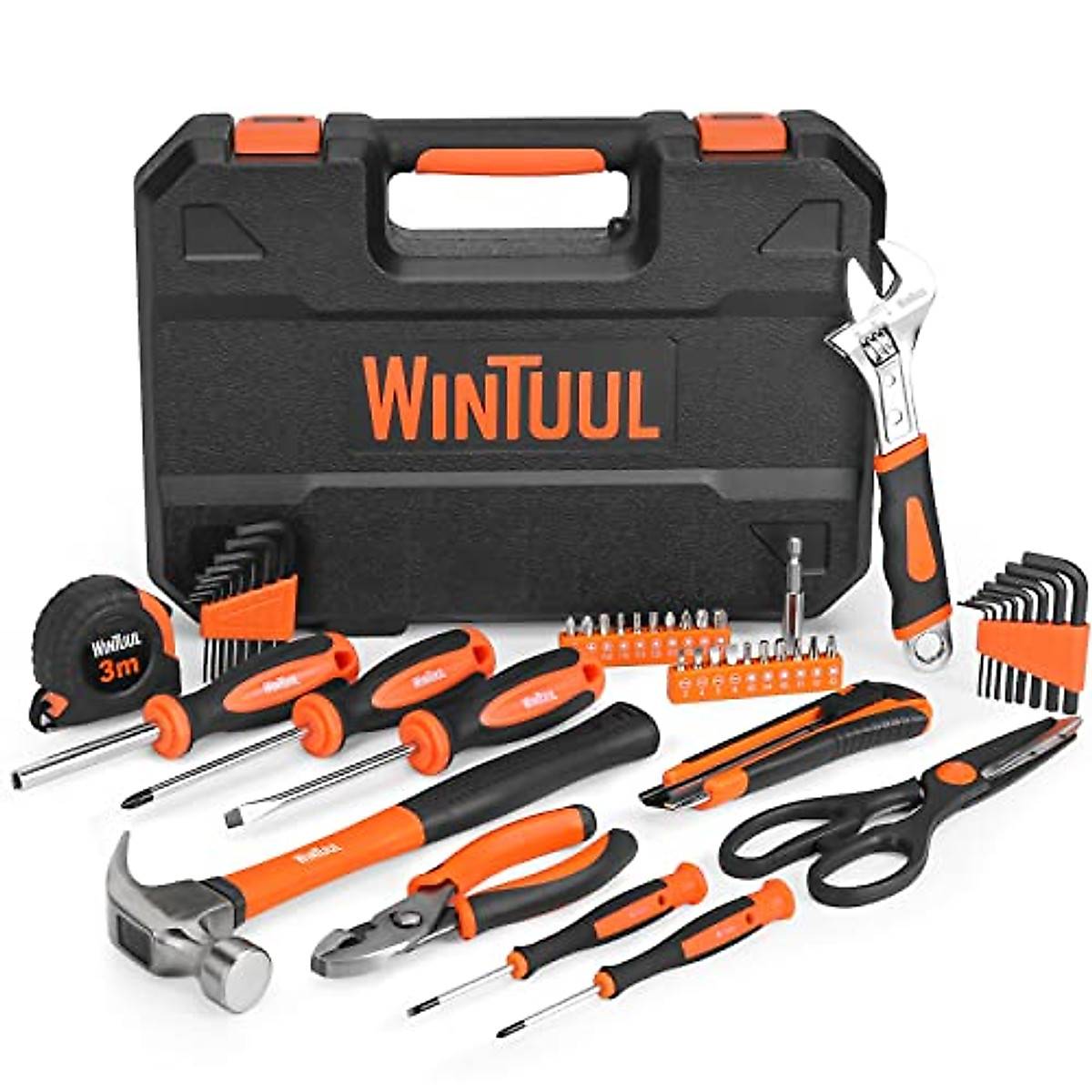 WINTUUL 48PC Tool Kit - Hand Tool Set with Toolbox Storage Case, Tool Kit for Home, Apartment, Garage, Dorm and Office-Perfect for Women/Men DIY, Home Repair