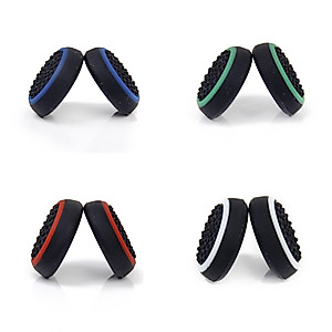 Dovewill Joystick Dust Dirt Protection Replacement Accessory Silicone Cap Button Covers For Sony PlayStation 4 PS4 PS3 PS2 Controller Pack of 2 Black+White