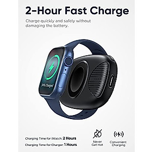 Portable Charger for Apple Watch, 1000mAh Magnetic Keychain Wireless Power Bank Watch Charger for iWatch with 4 LED Indicators, Apple Watch Accessories Compatible for All Apple Watch Series