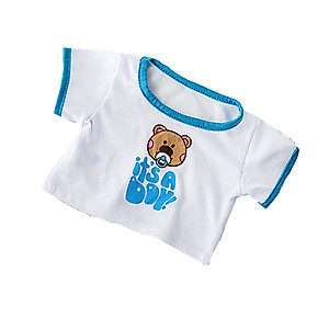 It's A Boy T-Shirt Teddy Bear Clothes Fits Most 14"-18" Build-a-Bear and Make Your Own Stuffed Animals