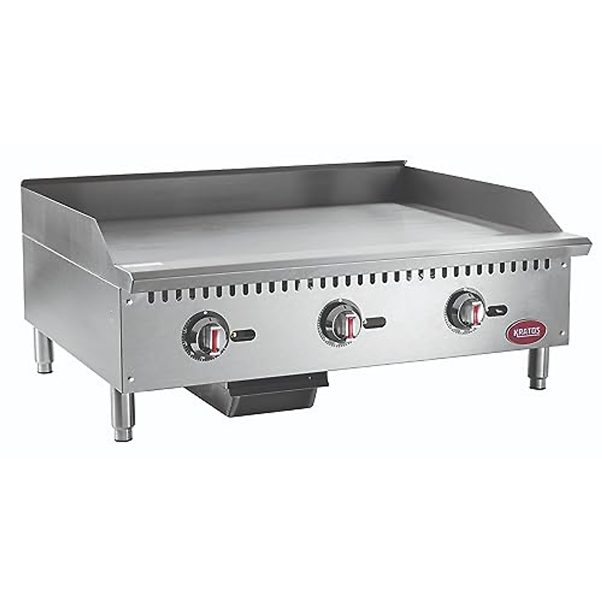 Kratos 29Y-008 36" Commercial Restaurant Gas Countertop Griddle, Thermostatic Controls, 3 Burners, 90,000 BTU Output