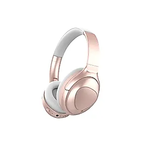 Puro Sound Labs: PuroPro Hybrid Active Noise Cancelling Volume Limiting Headphones, Wireless Over Ear Bluetooth Headphones, 32h Playtime, Hi-Res Audio, for Travel and Home Office (Rose Gold)