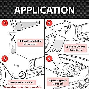 Malco Bug Off - Easy Removal from Auto Paint, Glass, Metal and Plastic Surfaces / 22 Oz. (107822)