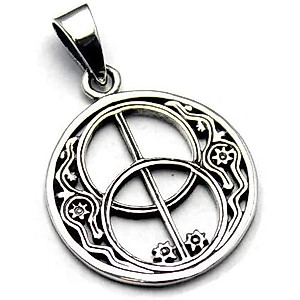 COSUMOSU Sterling Silver Chalice Well Pendant Charm Symbol of Avalon
