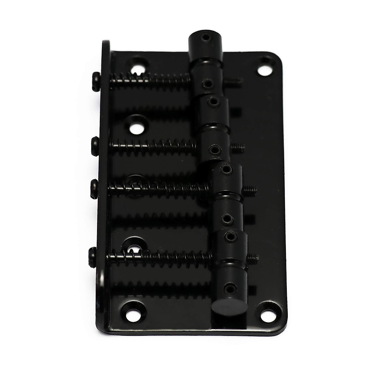 Metallor 4 string Bass Bridge Hard Tail Fixed Top Load Bridge Compatible with Jazz Bass Precision Bass Guitar Black.