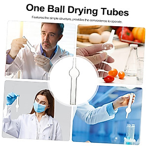 ULTECHNOVO 5pcs Experiment Equipment Small Test Tube Sample Tube Gas Drying Tube Glass Drying Tubes Single-Ball Glass Drying Tubes Glass Single-Ball Drying Tubes Candy Toolkit