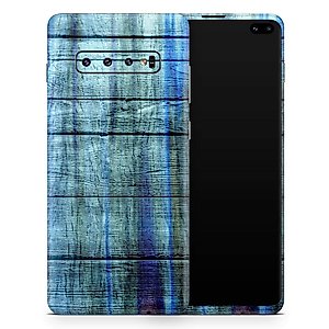 DesignSkinz Blue and Green Tye-Dyed Wood | Protective Vinyl Decal Wrap Skin Cover Compatible with The Samsung Galaxy Note 8 (Full-Body, Screen Trim & Back Glass Skin)