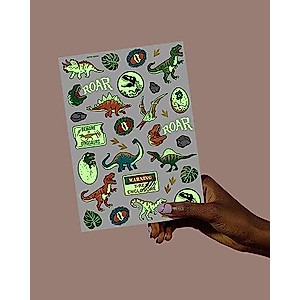 xo, Fetti Dinosaur Temporary Tattoos for Kids - 44 Glow In The Dark Pcs | Birthday Party Supplies, Dinosaur Party Favors, T-rex Decorations