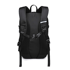 sinotron 25L Travel Hiking Backpack Daypack for Men/Women (Black)