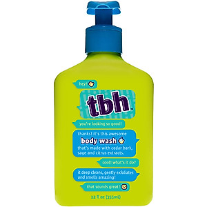 TBH Kids Body Wash - Gentle Exfoliating Body Wash - Sulfate, Paraben Free - 12 oz