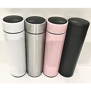 MMSA Insulated Tumbler Bottle with LED Temperature Display in Fahrenheit (Pink)