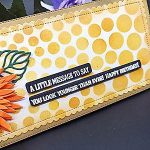 Alinacutle Sentiments Clear Stamps and Tag Die Set, Stripe Stamp Banner,Paper Craft Metal Die-Cuts,Scrapbooking Cutting