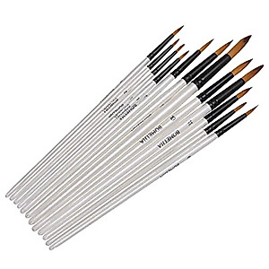 Ciieeo 1 Set/12pcs Summer Sets Detailing Brush Kit Paint Sets Acrylic Brush Coloring Art Paint Brushes Paint Brush Set Paint Brushes Oil Paintbrush Student Acrylic Painting White