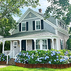 Worth Garden Wooden Short Fence Edging Burnt Wood Finish Outdoor Garden Lawn Landscape Edging Flexible Decorative Border Tree Fence - Spring Garden & Yard Maintenance - 11.8'' H x 42'' L - K624A05