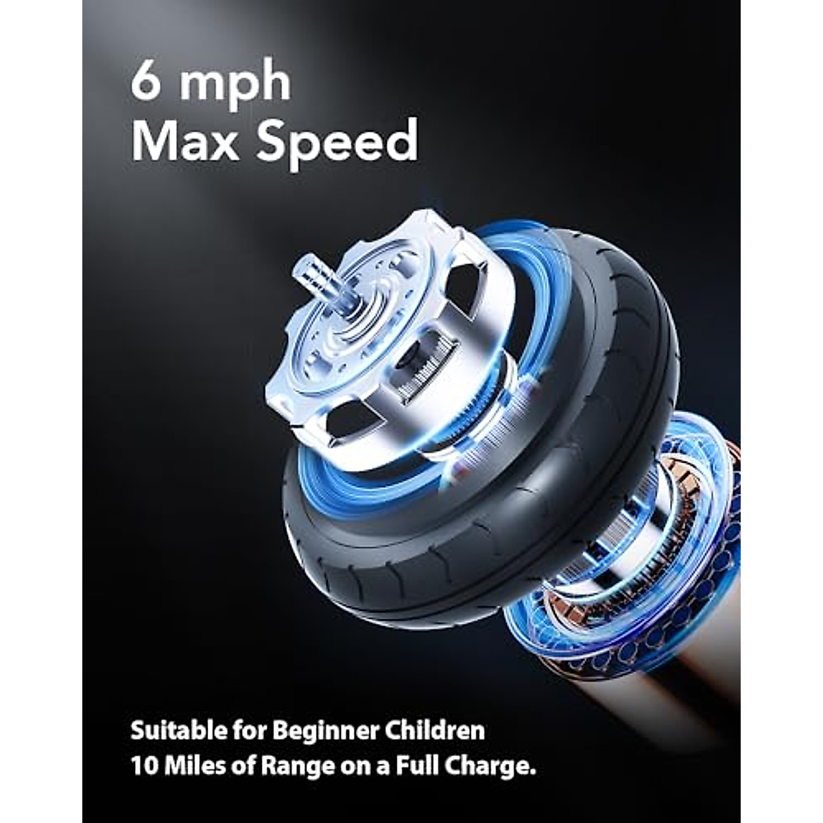 ANHAO Electric Scooter for Kids Ages 6-12 (Mainly 6-10), Kids Electric Scooter with Adjustable Height, Flash Wheel, Kick Scooter for Kids up to 110 lbs, up to 6mph