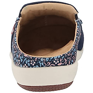 Spenco Women's Siesta Via Slide Clog, Peacoat Floral, 9