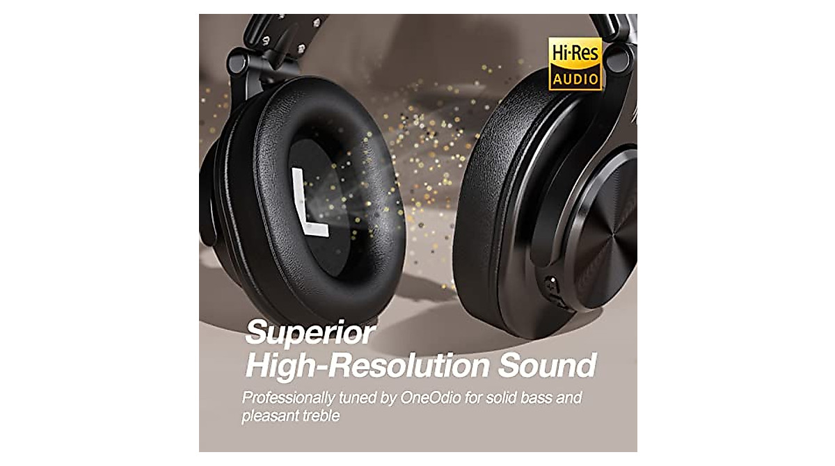 OneOdio A70 Wireless Over-Ear Headphones - 72H Playtime & Studio Quality