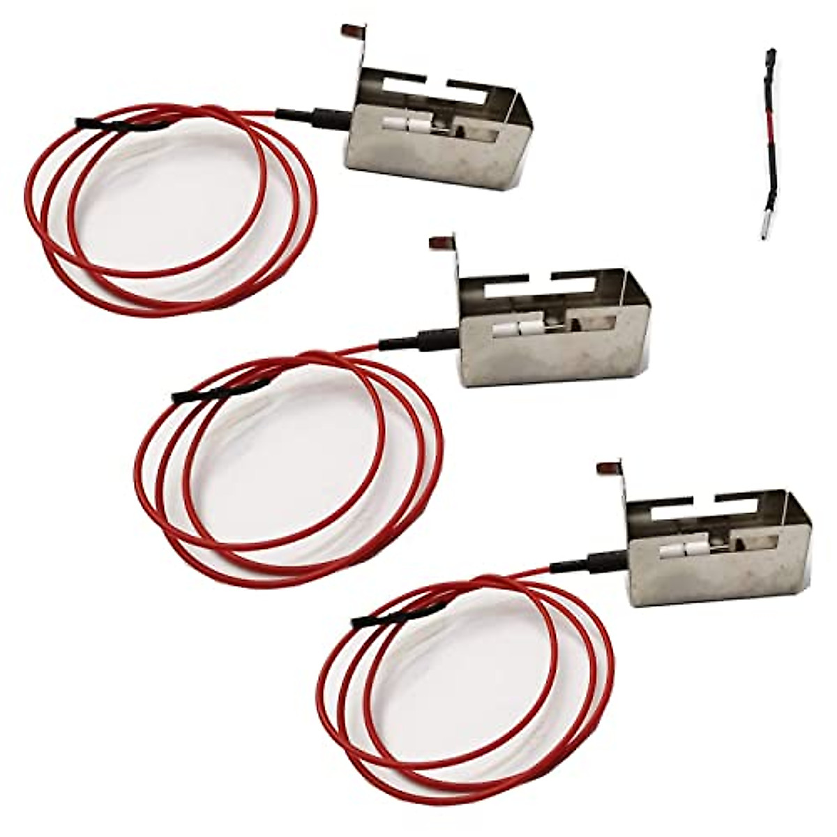 MOASKER Grill Igniter Replacement Kit with Collector Box for DCS Gas Grills Models, Stainless Electrode and Wire for DCS 27DBQ, 27DBQR, 27DBR, 27DSBQ, 27DSBQR (3-Pack)