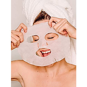 ParadiseGal 10 Face Masks Korean Skin Care - Soothing Collagen Infuser with Rice, Coenzyme Q10, Niacinamide, Ceramide | Best face mask skin care for all skin types (Soothing)