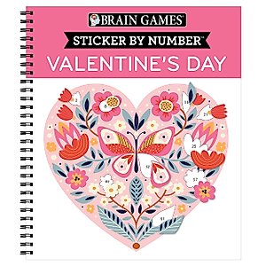 Brain Games - Sticker by Number: Valentine's Day