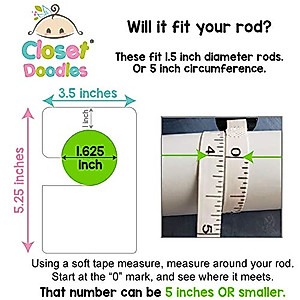 14 Large Blank Adult Closet Clothing Size Dividers Rectangular 5.25x3.5 Inches Plus Labels (Pink)