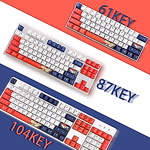 Keycaps PBT Dye Sublimation Upgrade 108 Keycap Set OEM Profile Keycaps Keyset with Puller for Cherry Mx Gateron Kailh Switch Mechanical Keyboard (Fate)