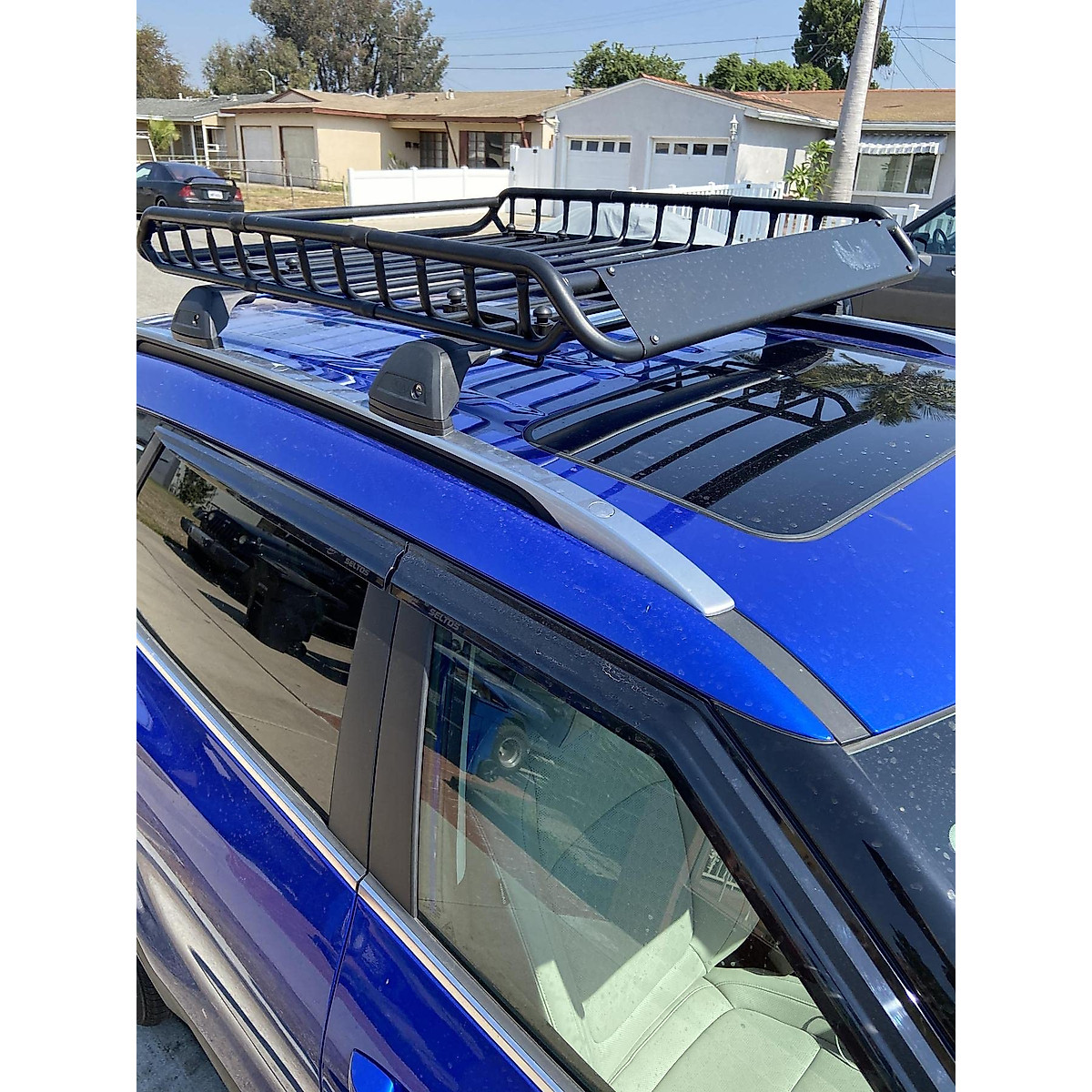 Roof Mounted Steel Cargo Storage Carrier 150 Lb. Capacity Adds 10 Square Feet of Storage