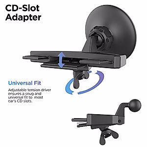 Galvanox Wireless Charging Car CD Slot Phone Holder - Magnetic Mount Charger with Secure CD-Player Attachment - Compatible with MagSafe