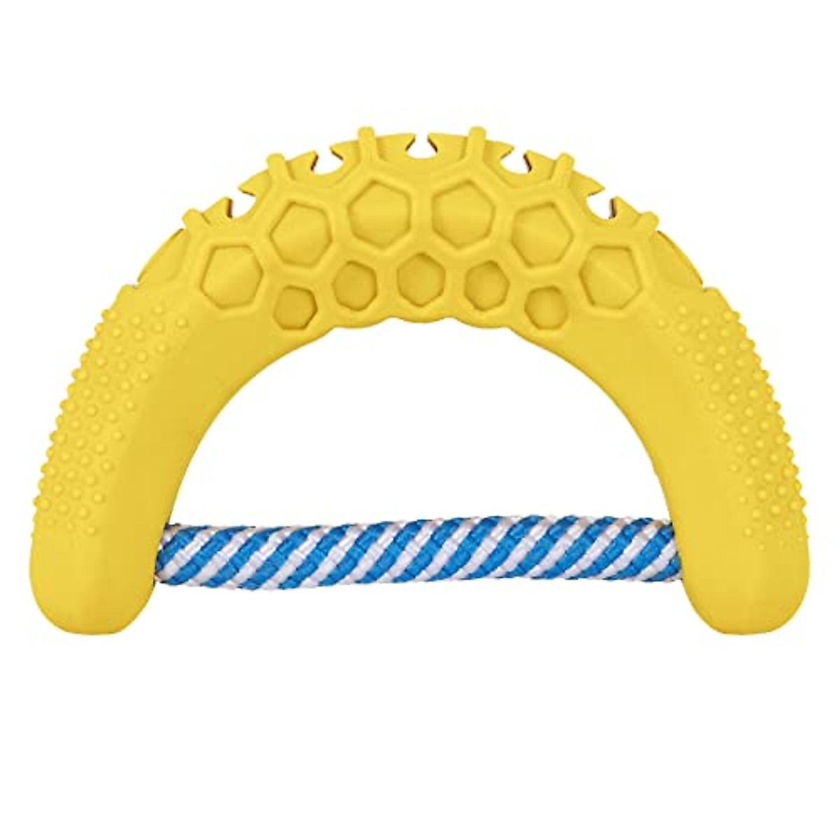 JW Pet CHEW-EE Dental Dog Chew Toy; Cleans Your Pet's Teeth and Gums As They Play; Add Their Favorite Flavors, Banana,Yellow