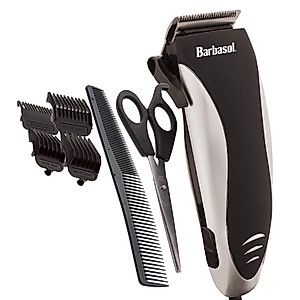 Xtreme Digital Lifestyle Accessories Barbasol Professional Hair Clipper Kit with Stainless Steel Blades, 4 Guide Combs, Adjustable Taper and Travel Bag