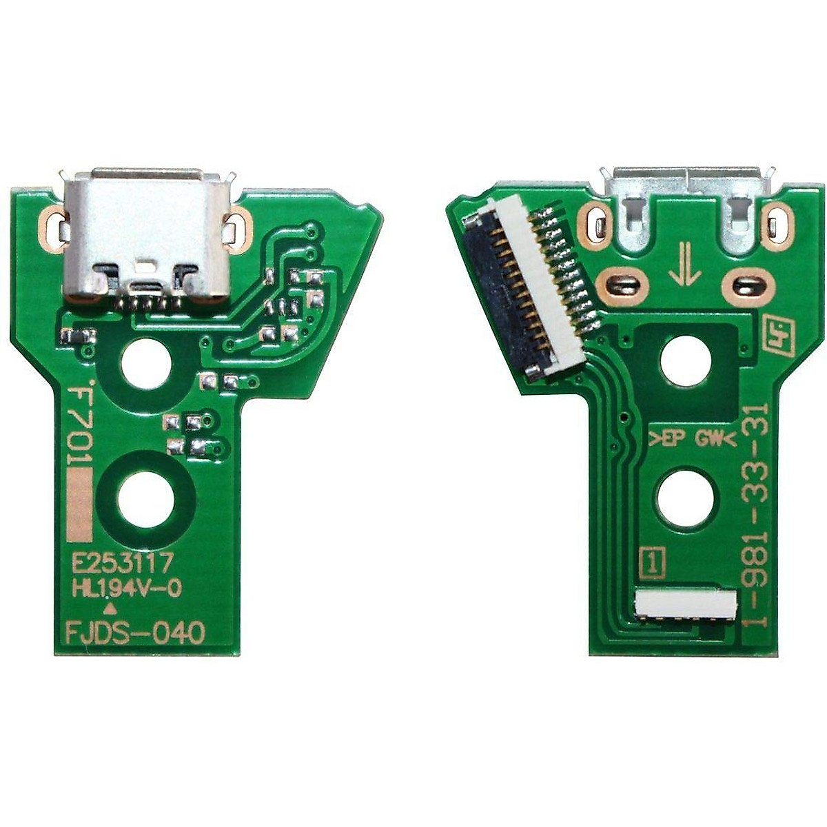 Micro USB Charging Port Socket Board with Flex Ribbon Cable Screwdriver for PS4 Controller Board JDS-040 JDS 040 Version
