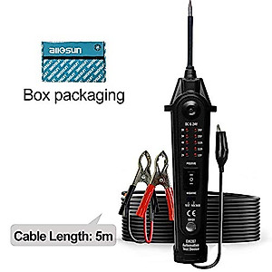 ALLOSUN Automotive Electrical Circuit Tester DC 2-24V EM287 Auto Electrical System Diagnosis Test Device, Black