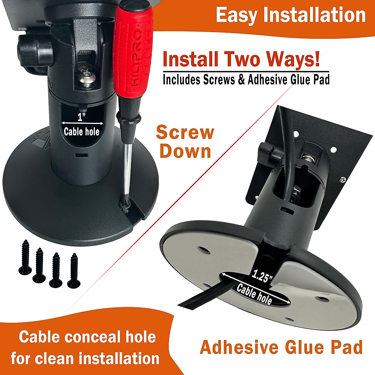 Hilipro Swivel Stand for Pax A35 Credit Card Payment Machine Terminal Pin pad - Complete POS Kit - Sturdy and Durable contactless Payment Stand