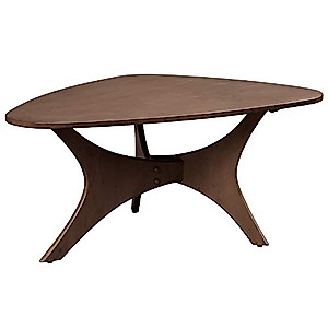 Ink+Ivy Blaze Accent Tables - Wood Coffee Table - Solid Rubberwood Pecan Finish, Contemporary Style Cocktail Tables - 1 Piece Solid Wood Coffee Tables For Living Room, Brown, IIF17-0010