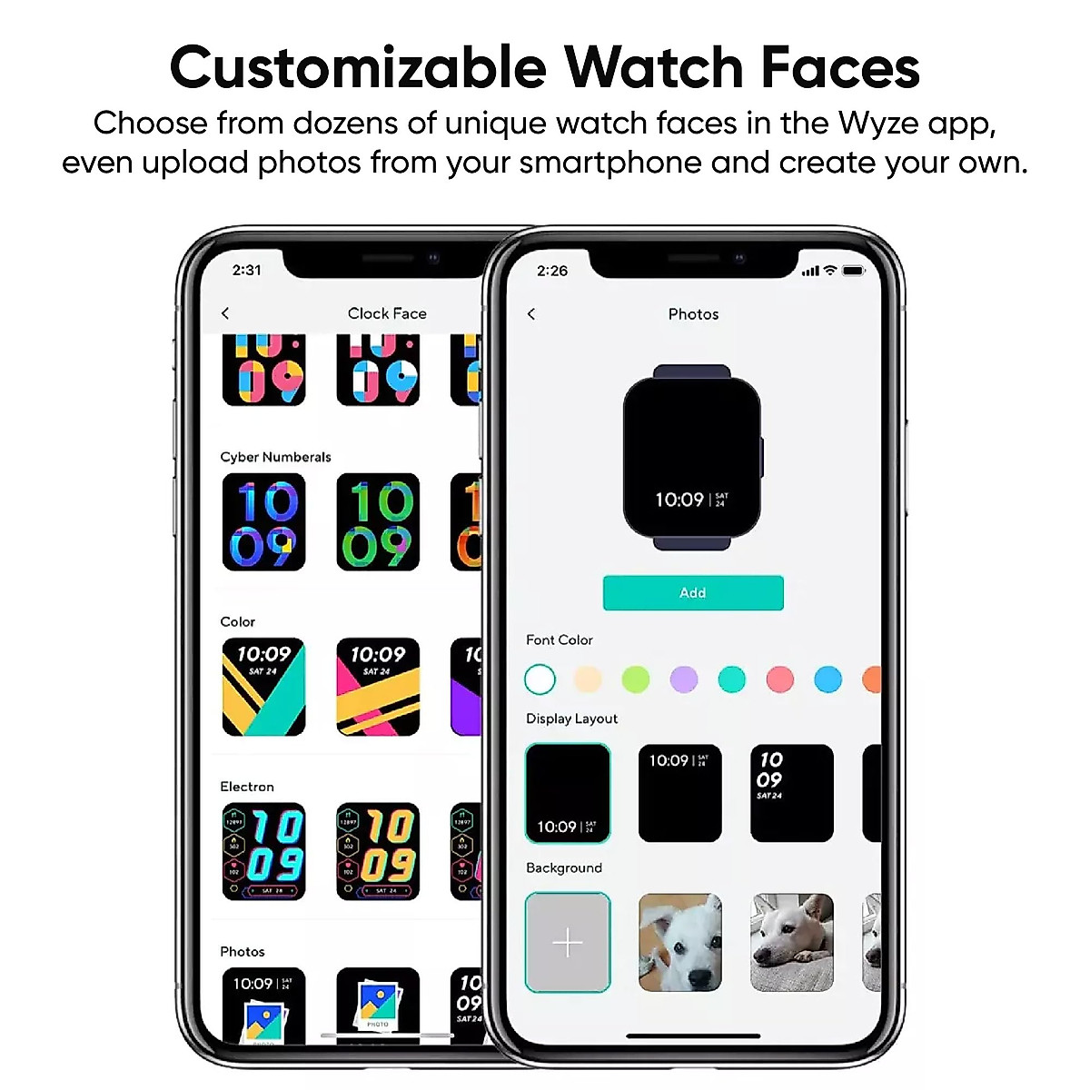 WYZE Smart Watch, Aluminum Smartwatch for Android Phones and iOS Phones IP68 Waterproof Fitness Tracker with Heart Rate/Blood Oxygen/Sleep/Menstrual Monitor Digital Watch (Watch 47MM)