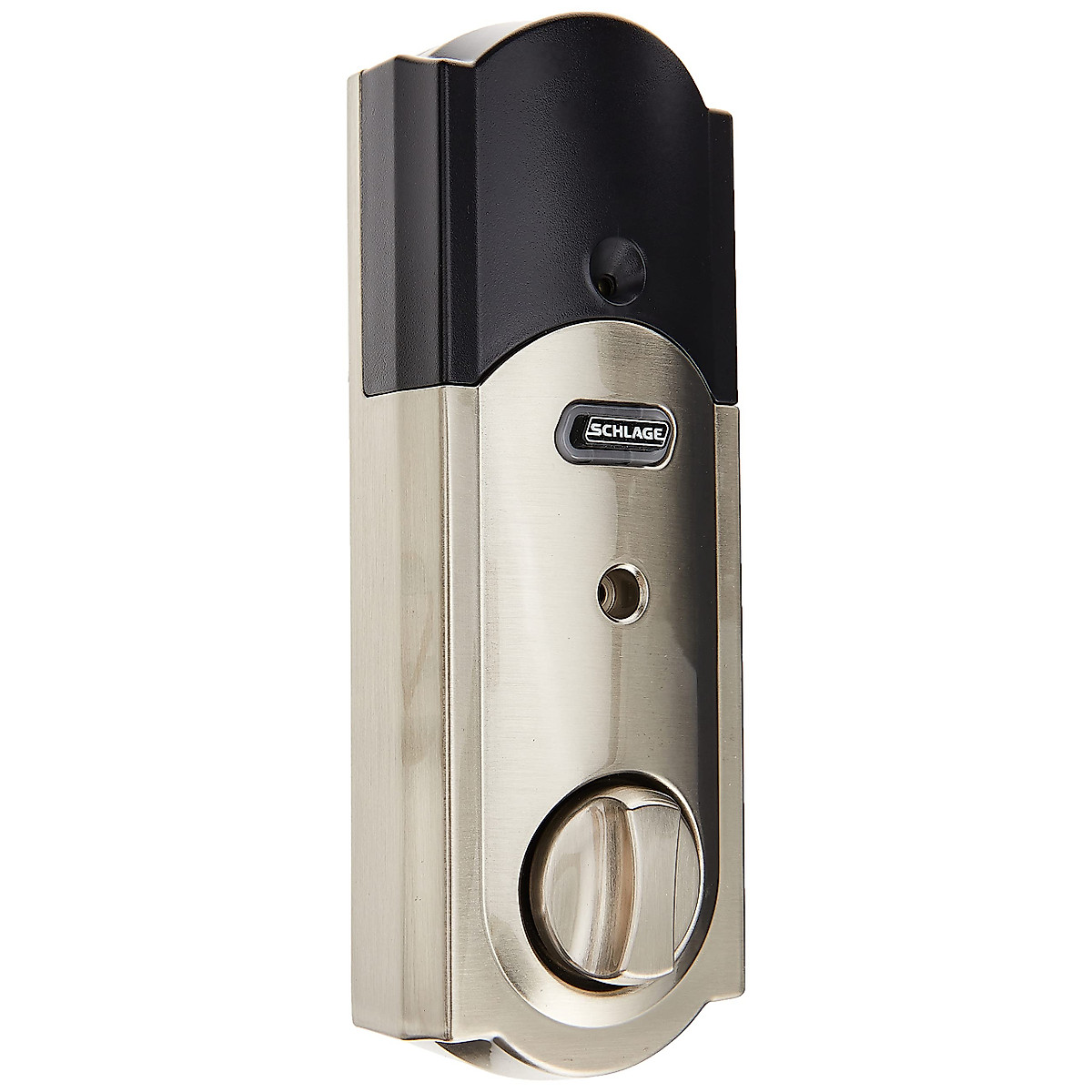 SCHLAGE BE479AA V CAM 619 Satin Nickel Sense Smart Deadbolt with Camelot Trim