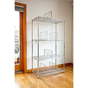 Omega 21" Wide Chrome Wire Shelf Divider