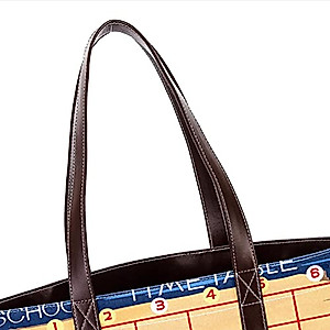 Timetable with Underwater World Tote Bags Large Leather canvas Purses and Handbags for Women Top Handle Shoulder Satchel Hobo Bags