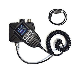 Anysecu WP-9900 Mini Mobile Radio 25W 200 Channels UHF VHF Dual Band Car Radio with Programming Cable