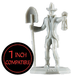 Monster Townsfolk Mini Fantasy Figures - 8pc Tradesmen Non Player Character NPC Miniatures - 1" Hex-Sized Compatible with DND Dungeons and Dragons, Pathfinder, All RPG Tabletop Games