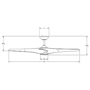 Zephyr Smart Indoor and Outdoor 3-Blade Ceiling Fan 62in Matte Black with 3000K LED Light Kit and Remote Control works with Alexa, Google Assistant, Samsung Things, and iOS or Android App