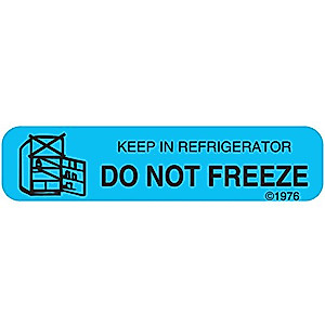 PHARMEX 1-15G Permanent Paper Label, Dont Freeze Keep", 1 9/16" x 3/8", Blue (500 per Roll, 2 Rolls per Box)