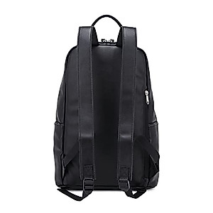 Kah&Kee Feaux Leather Backpack Purse for Women Casual Travel Fashion Daypack (Black)