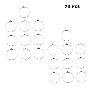 VILLCASE 3sets Long Lasting Copper Ear Clips DIY Earring Hooks for Women Girls Silver Handmade Jewelry 20pcs*3