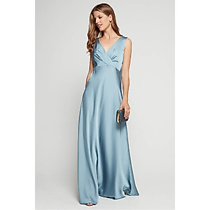 Jill Jill Stuart Bow-Back Satin Gown Glacier Size 6