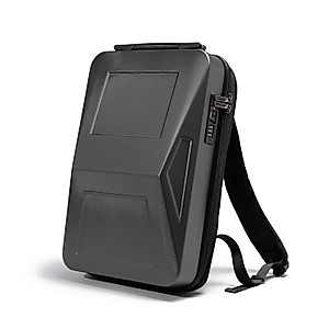 Cyberbackpack Gray Expandable Anti-theft 17.3 Inch Laptop Computer Lightweight Work Business Travel Hiking Student College Motorcycle Fashion Adult Unisex Hard Backpack for Men Women With USB Charging